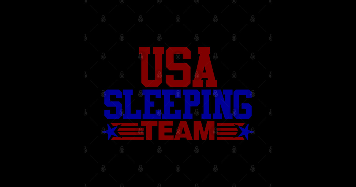 USA Sleeping Team - Sleep - Sticker | TeePublic
