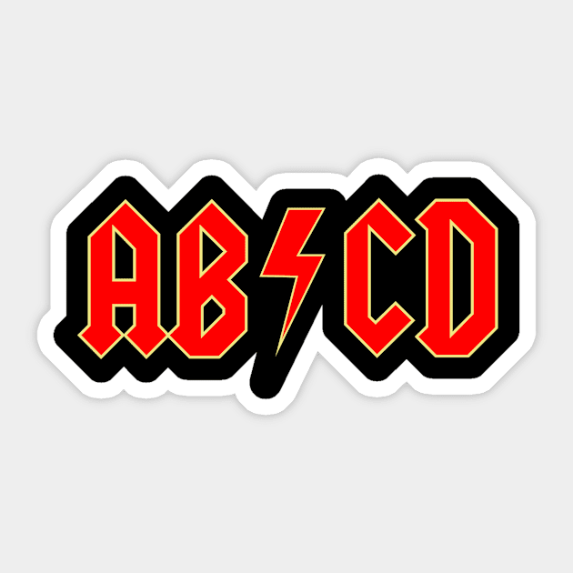 ABCD LOGO ROCK BAND - Rock - Sticker | TeePublic