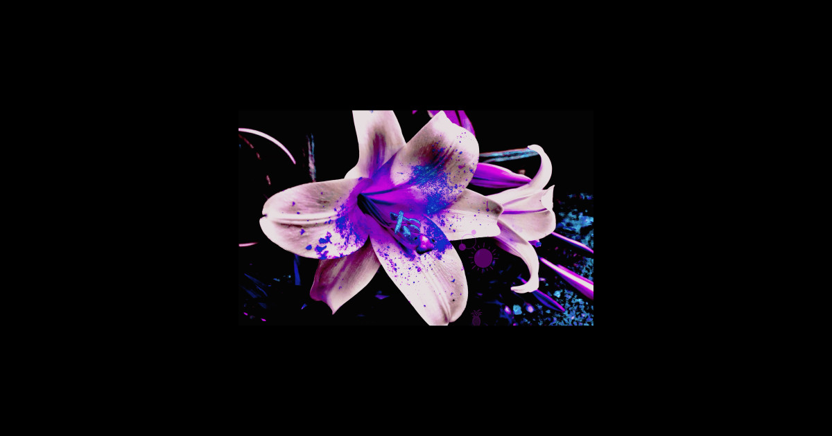 Galactic Lilies - Flowers - Sticker | TeePublic