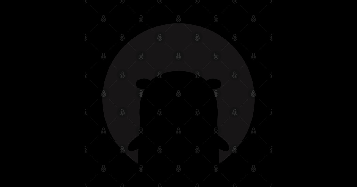 Golang Gopher Black Silhouette - Golang - Sticker | TeePublic