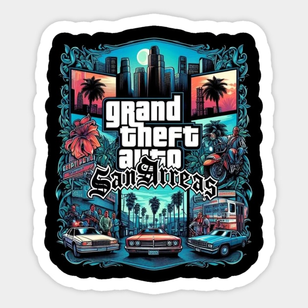 Grand Theft Auto San Andreas - Grand Theft Auto San Andreas - Sticker ...