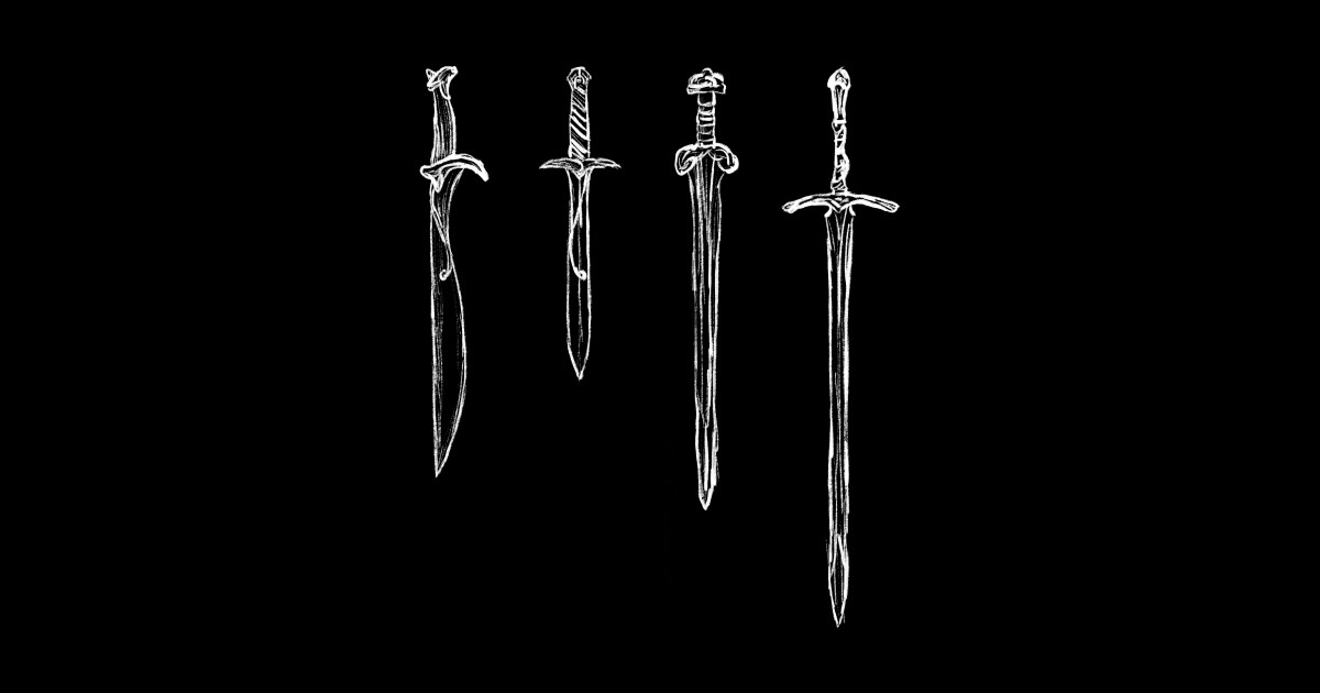 Medieval fantasy swords - Medieval - Sticker | TeePublic