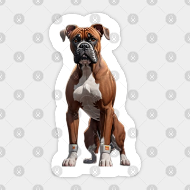 Boxer Dog Sticker at David Dodd blog