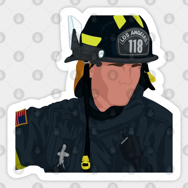 Evan 'Buck' Buckley | 911 - Evan Buck Buckley - Sticker | TeePublic