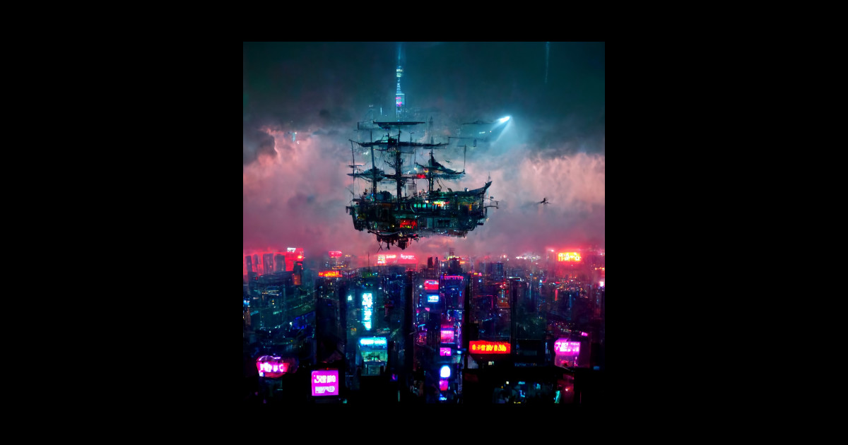 CyberShips - Cyberpunk - Sticker | TeePublic