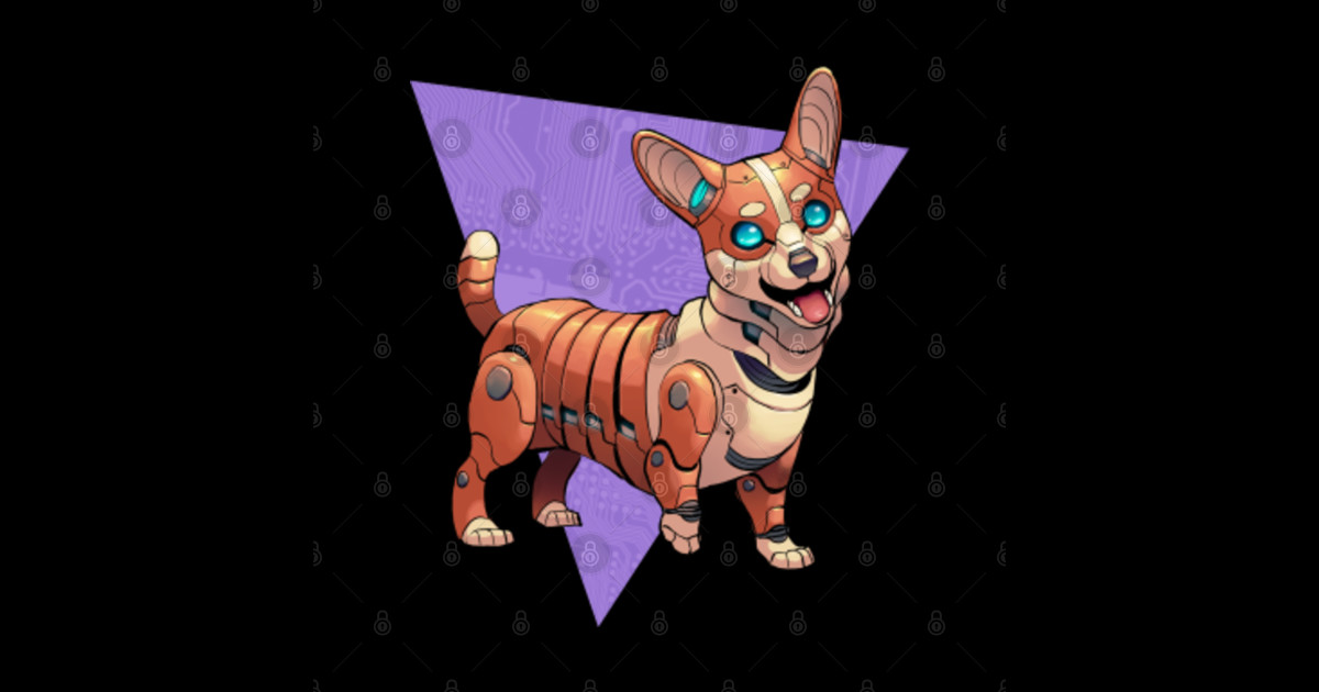 Cyborg Corgi - Corgi - T-Shirt | TeePublic