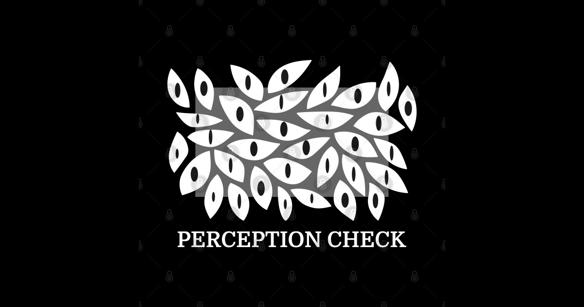 Perception Check (White) - Dnd - Sticker | TeePublic