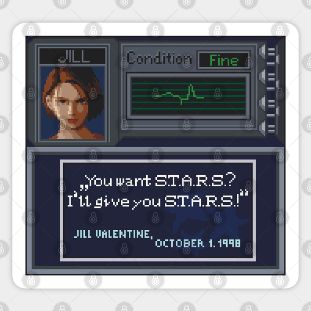Resident Evil Pixel Art - Resident Evil - Sticker | TeePublic