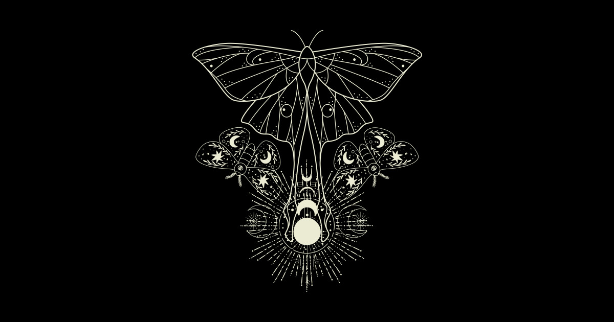 Moon Phases Butterfly Magic Festival - Psytrance - Sticker | TeePublic
