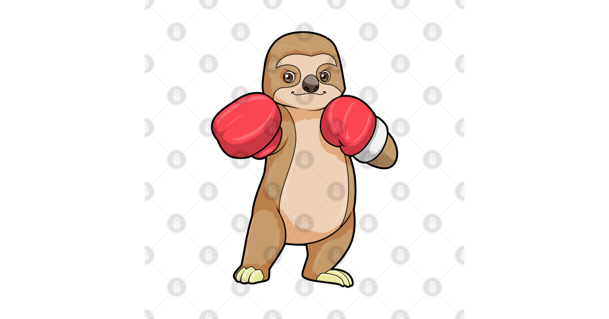 Sloth as Boxer with Boxing gloves - Kickboxer - T-Shirt | TeePublic