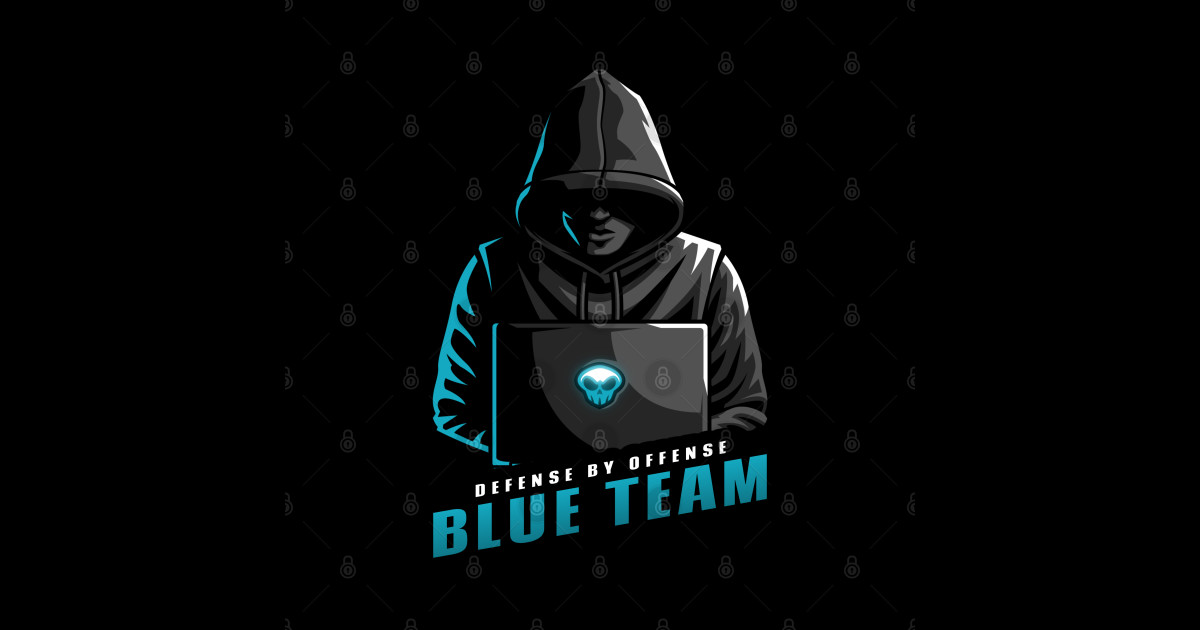 Blue Team | Hacker Design - Blue Team - Sticker | TeePublic