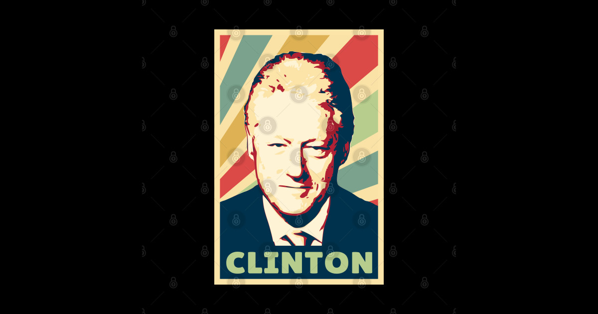 Bill Clinton Vintage Colors - Bill Clinton - Sticker | TeePublic