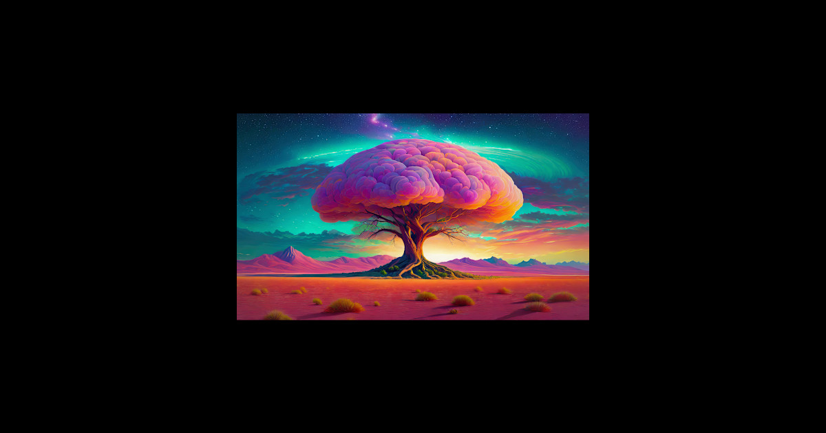 Synthwave tree - Synthwave Tree - Sticker | TeePublic