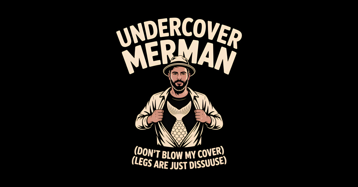Undercover Merman Reveal - Seafoam & White - Merman - Posters and Art ...