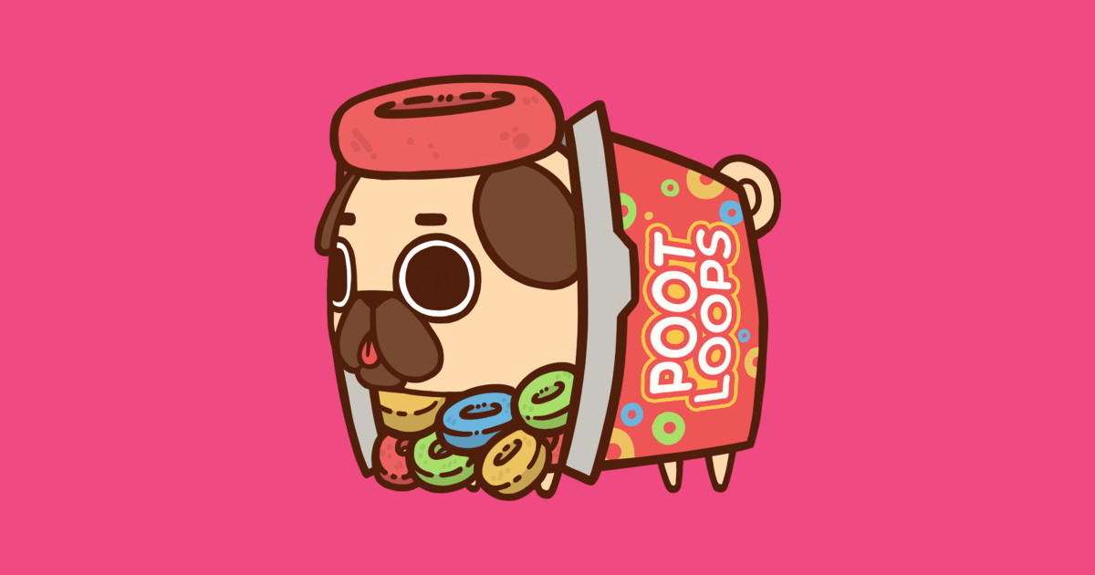 Poot Loops Puglie - Poot Loops Pillow Squares - T-Shirt | TeePublic