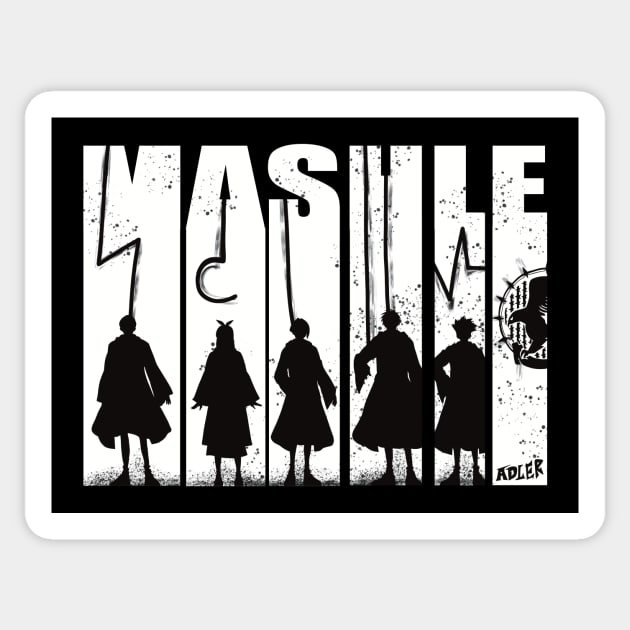 Mashle Magic and Muscles Black and White Vintage Anime Characters Mash ...