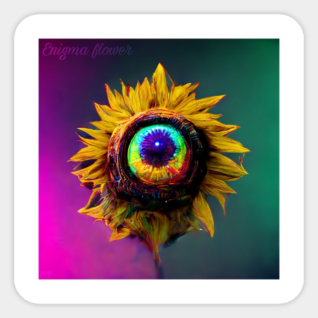 Enigma Flower - Psychedelic - Sticker | TeePublic
