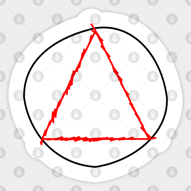 Red Triangle - Triangle - Sticker | TeePublic