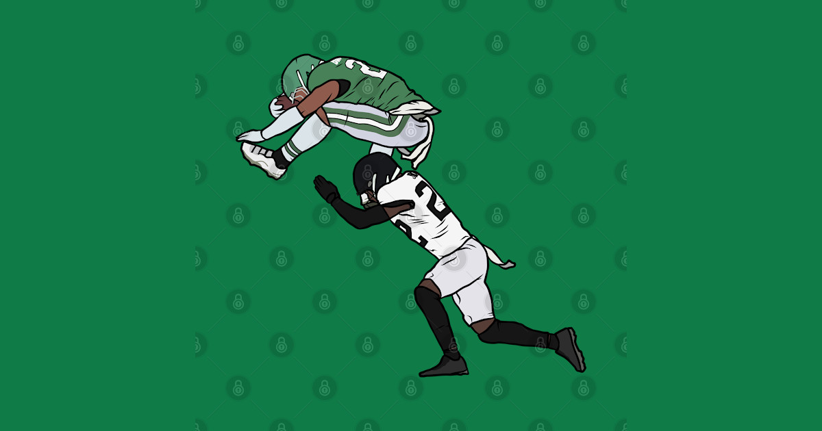 Saquon Barkley Backwards Hurdle - Nfl - T-Shirt | TeePublic