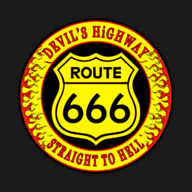 Route 666 Colour - Highway - T-Shirt | TeePublic
