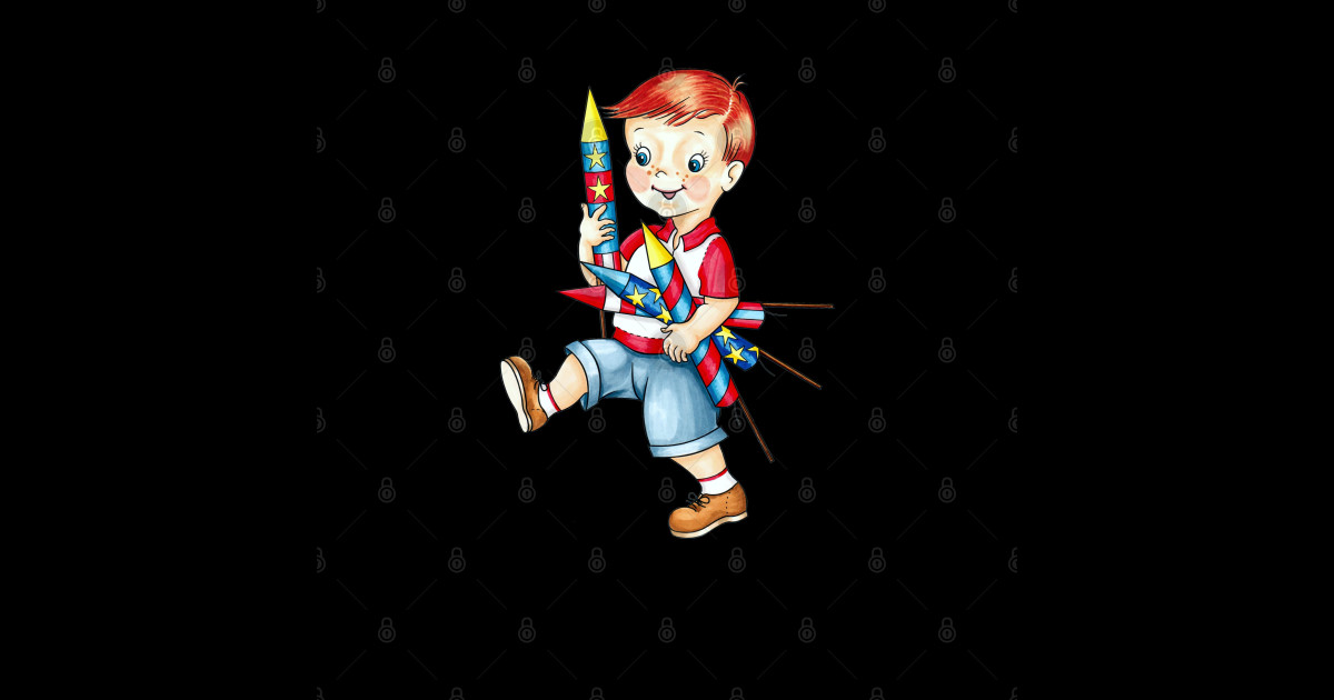 RocketMan 2 - Fireworks - Sticker | TeePublic