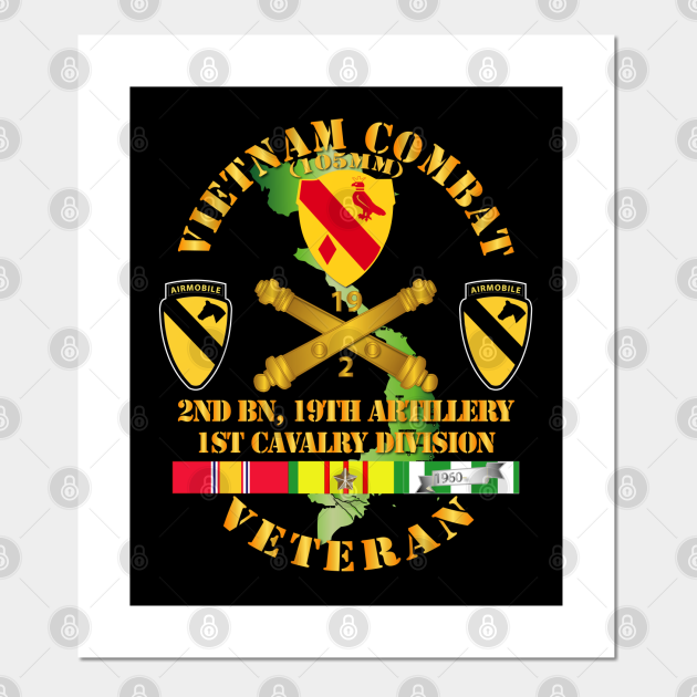 Vietnam Combat Veteran w 2nd Bn 19th Artillery DUI - 1st Cav Div - V1 ...