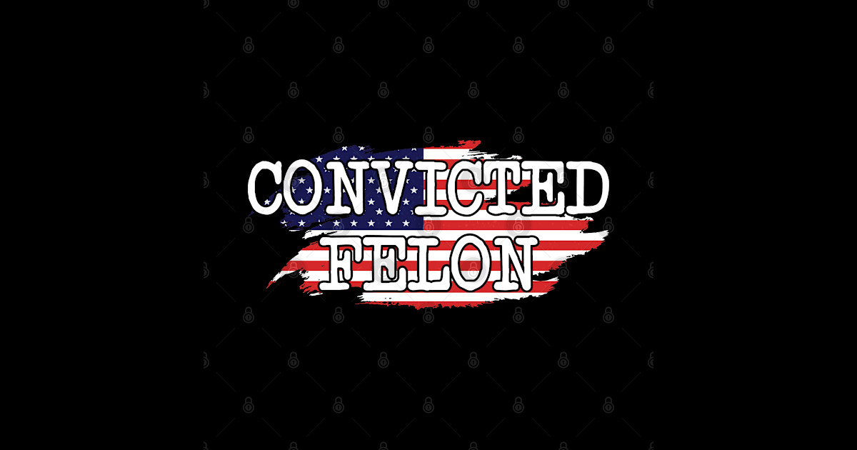 Convicted Felon - Trump - Sticker | TeePublic