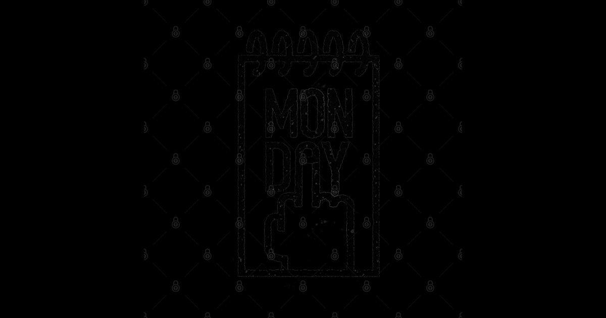 Bad Monday "Middle Finger Mondays" Black Letter - Bad Monday - Sticker ...
