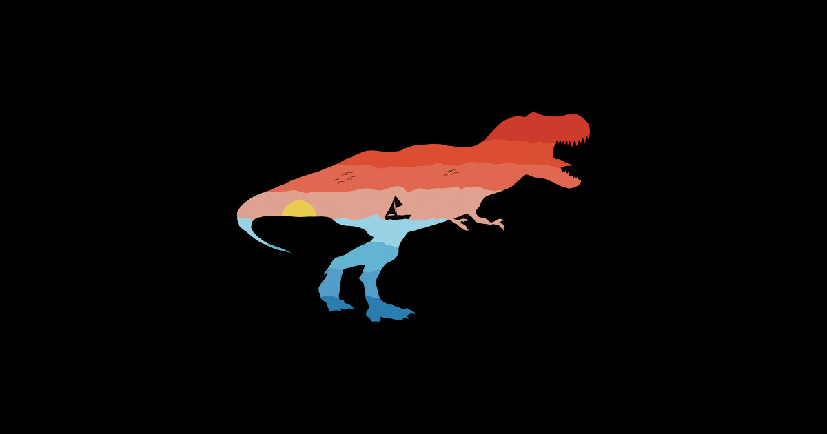 Vintage T-Rex Lover - Retro Dinosaur Art DINO-15 - Dino - Sticker ...