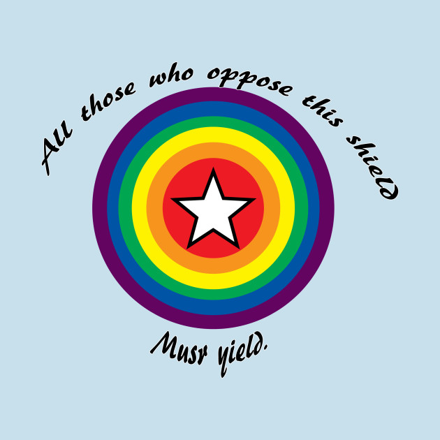 Pride Shield - Gay - Pride - T-Shirt | TeePublic