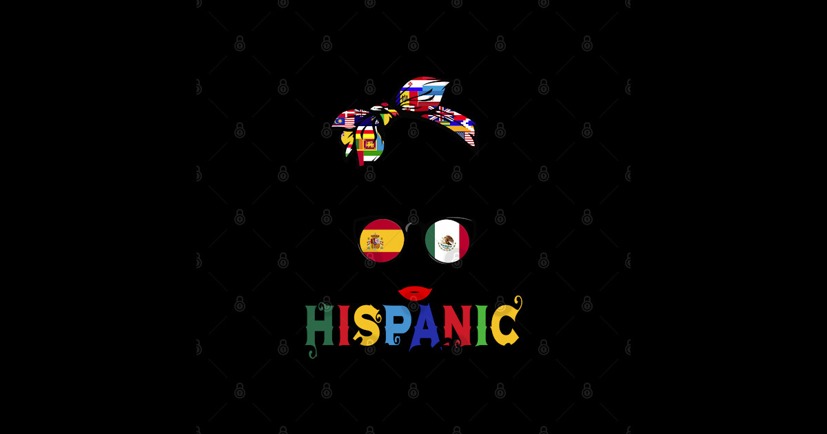 Hispanic Heritage Month Messy bun All Countries Flags - Hispanic ...