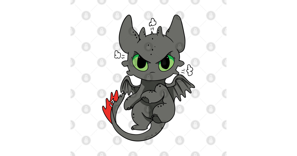 Cute Angry Toothless, dragon cartoon character How to train your dragon ...