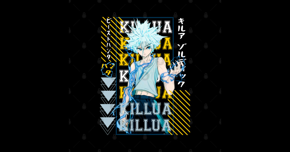 Killua Lightning Anime Fanart - Hunter X Hunter - Sticker | TeePublic