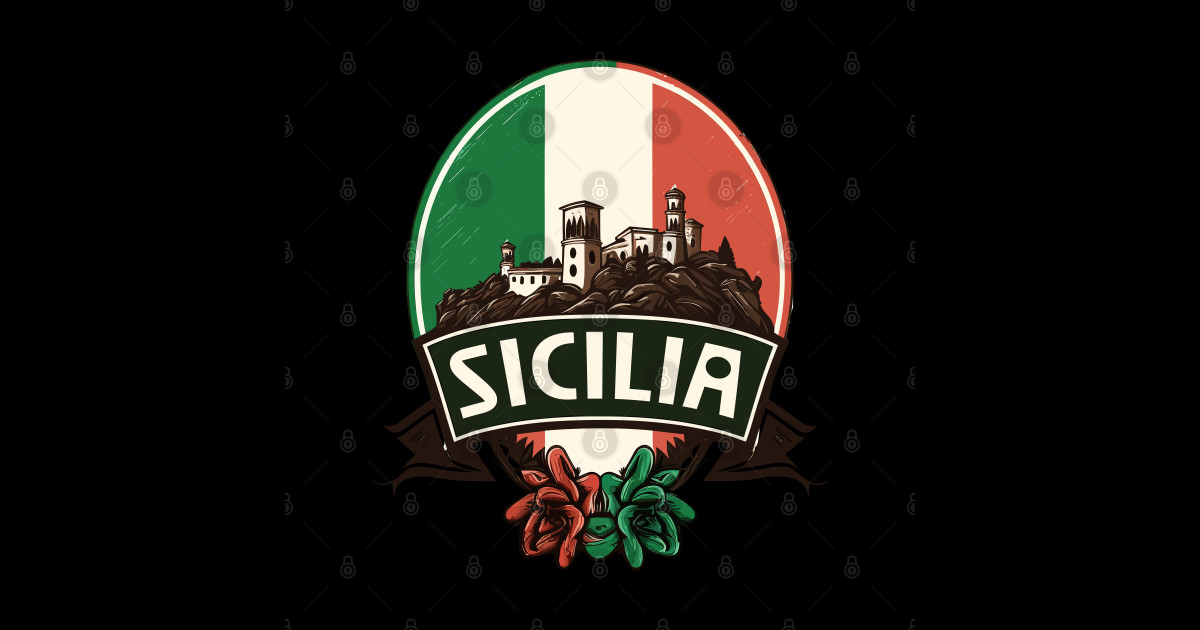 Sicilia / Retro Italian Region Design - Sicily - Sticker | TeePublic