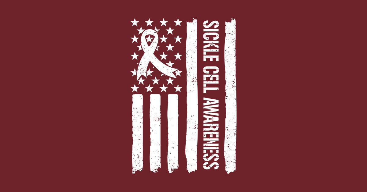 Sickle Cell Awareness Month American Flag Ribbon - Sickle Cell ...