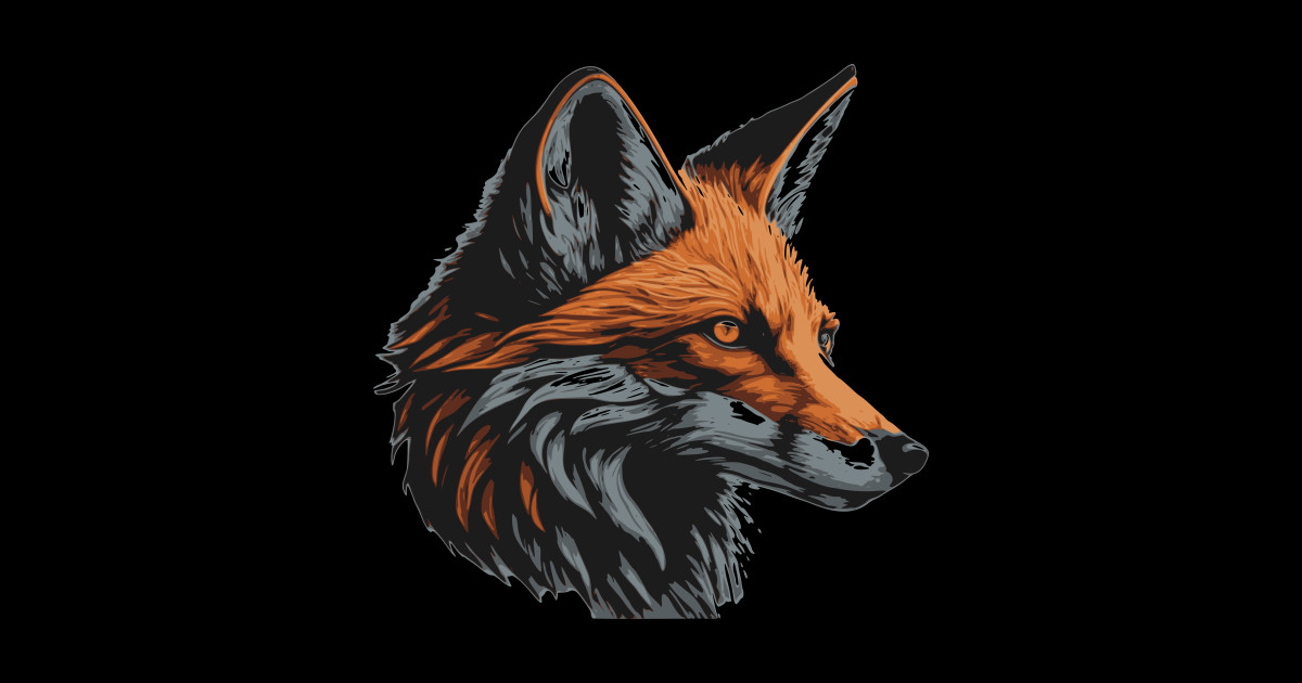 Fox head icon - Fox Head - Sticker | TeePublic