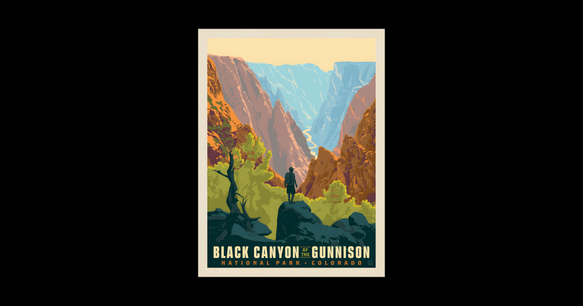 Black Canyon Of The Gunnison National Park - Black Canyon - Sticker ...