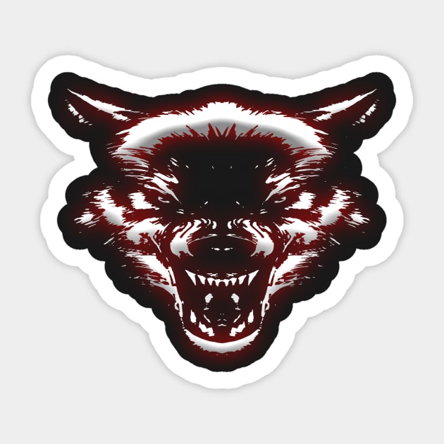 Angry Wolf - Wolf - Sticker | TeePublic
