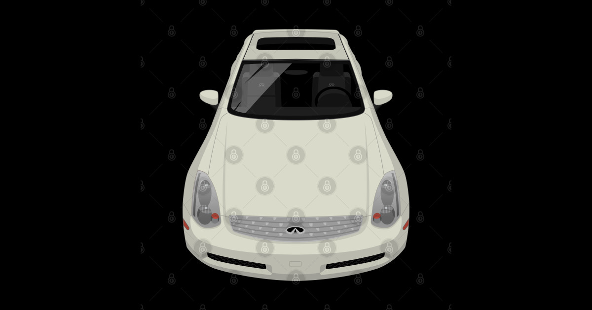 G35 Coupe 3rd gen 2003-2007 - White - White G35 Coupe - Sticker | TeePublic
