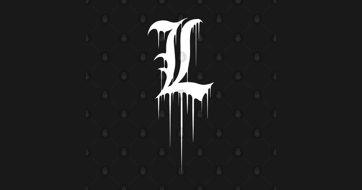 L logo - Death Note - T-Shirt | TeePublic