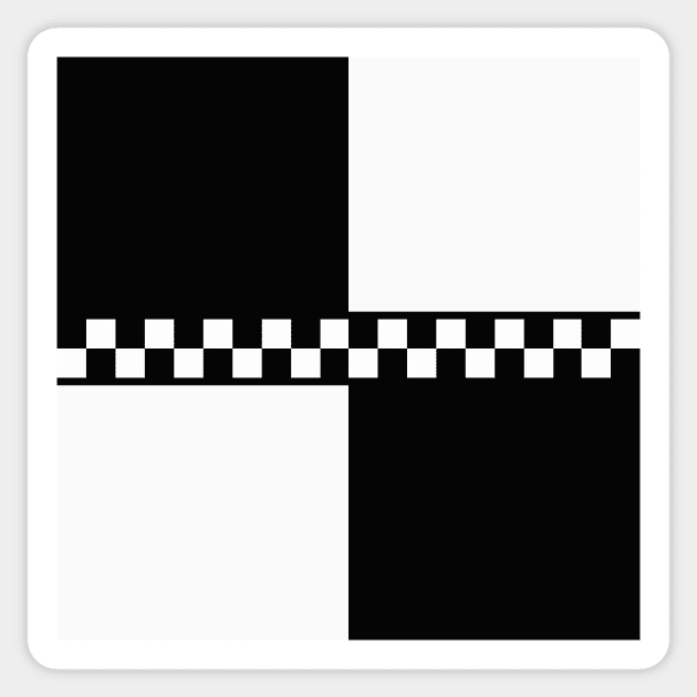 ska mod 1980s design - Monochrome - Sticker | TeePublic