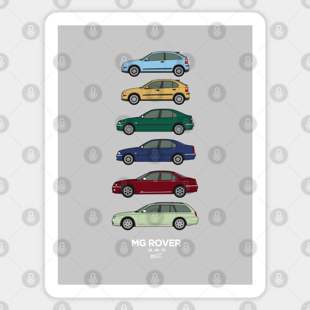 MG Rover car collection - Cars - Sticker | TeePublic