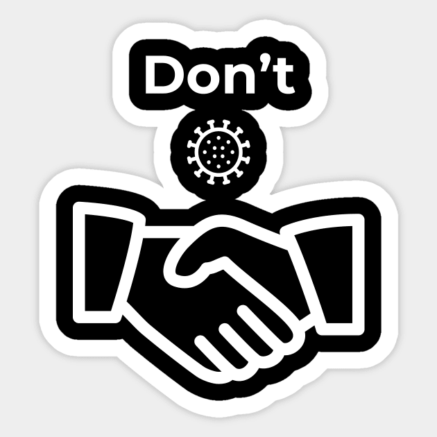 Dont shake Hands - Corona Virus - Sticker | TeePublic