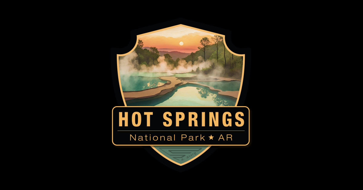 Hot Springs National Park - Hot Springs - Sticker | TeePublic