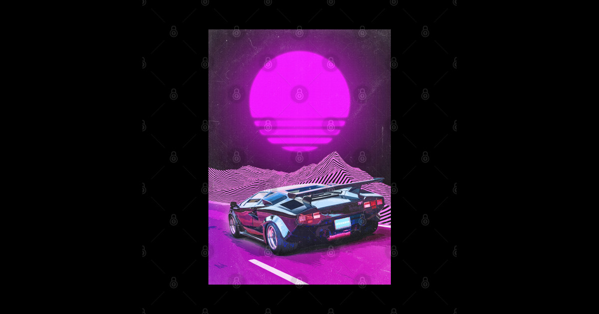 Countach - Outrun - Sticker | TeePublic