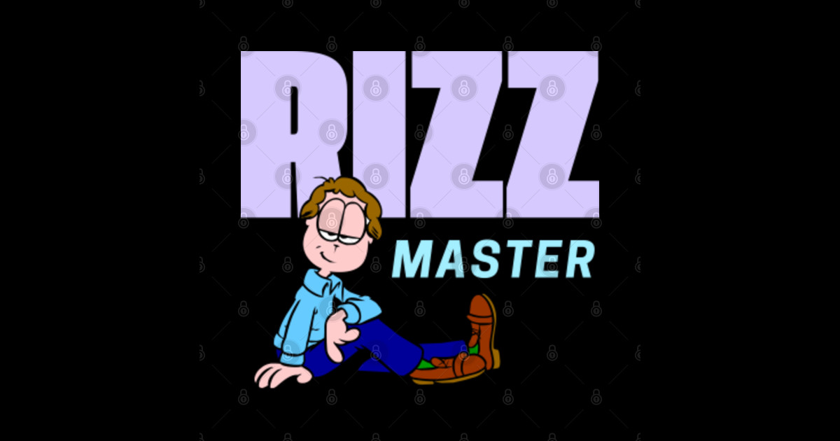 Jon Arbuckle: Rizz Master - Rizz - Sticker | TeePublic