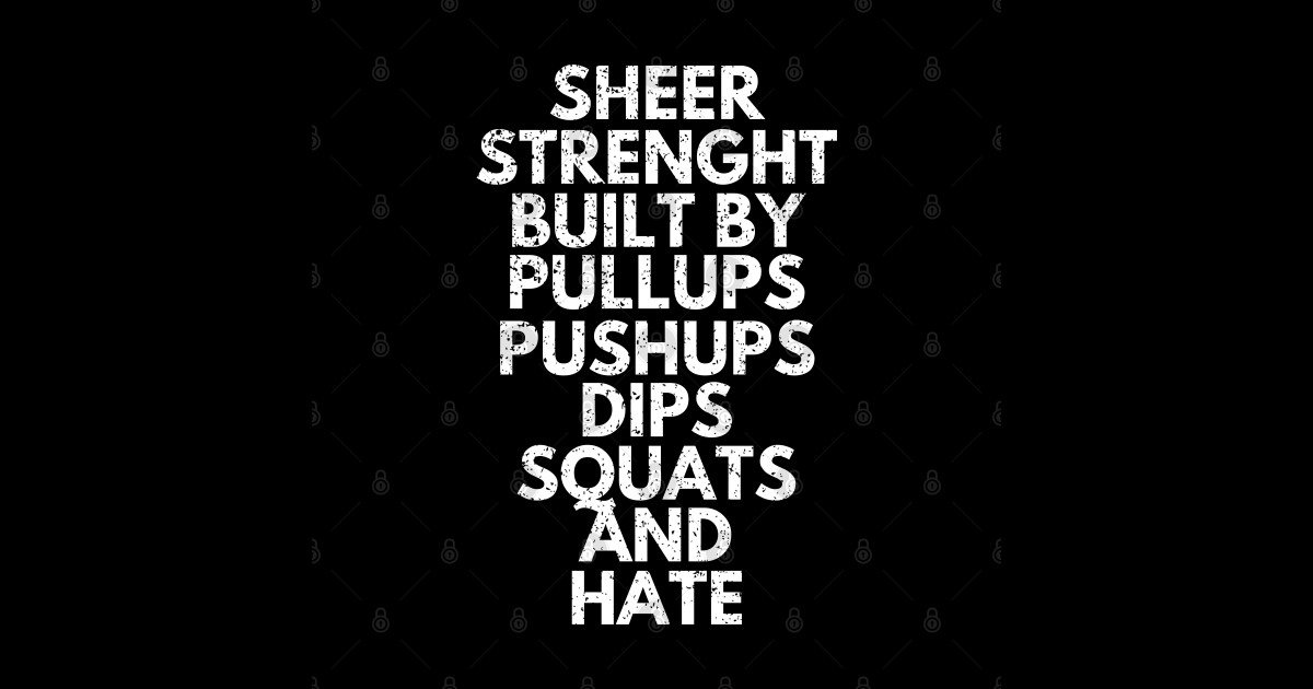 Sheer Strength Workout Motivation - Calisthenics - Sticker | TeePublic