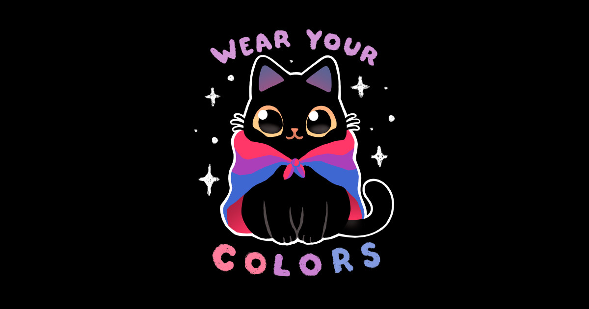 Bisexual Lgbt Pride Cat Kawaii Rainbow Kitty Wear Your Colors