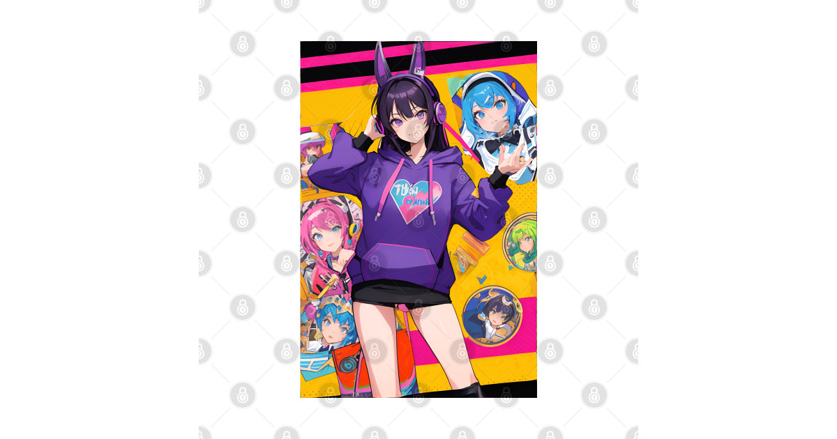 Anime Girl Vibes! - Anime Girls - T-Shirt | TeePublic