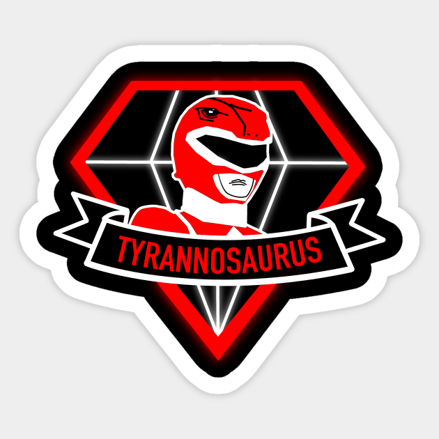 tyrannosaurus - Red Ranger - Sticker | TeePublic